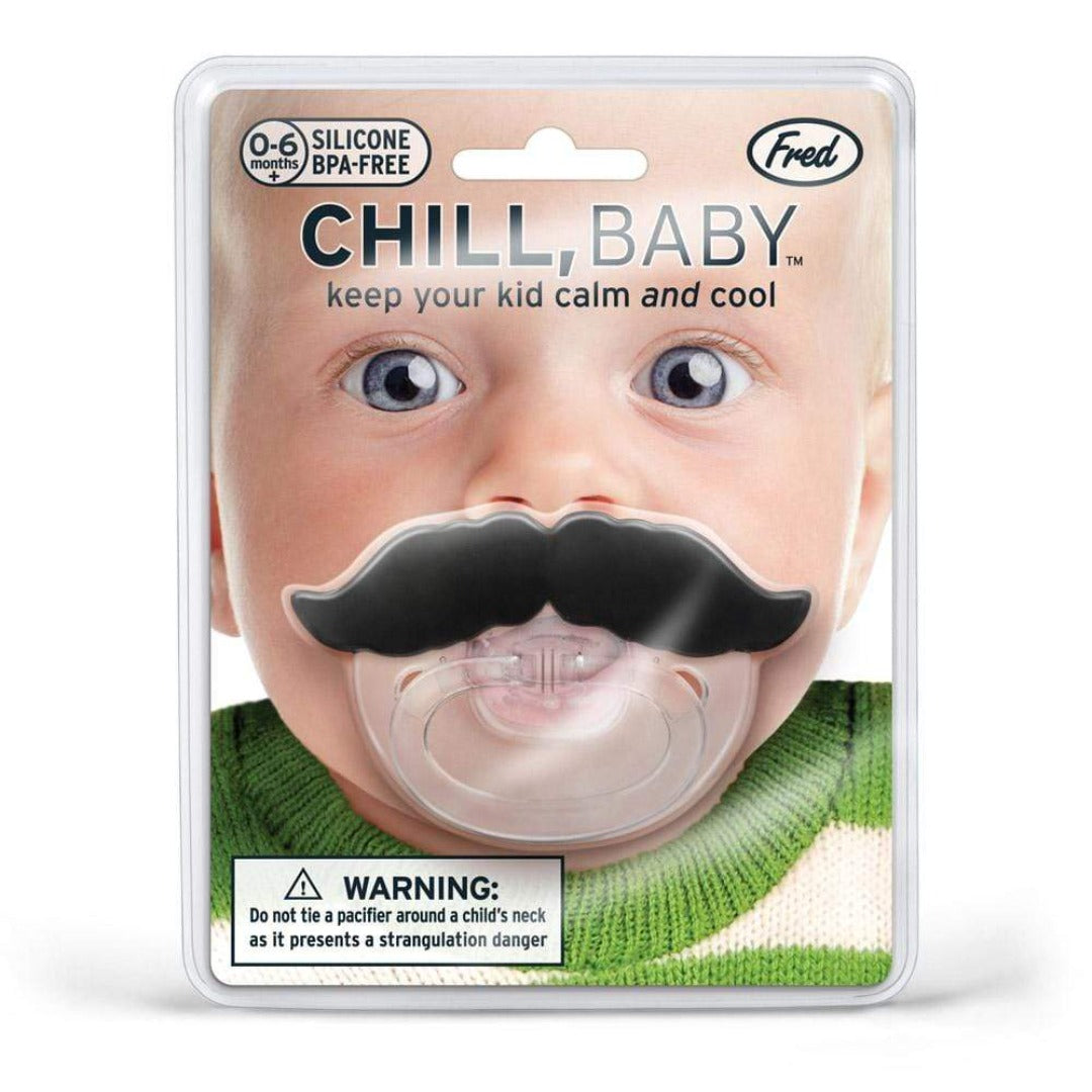 Baby With Mustache Pacifier